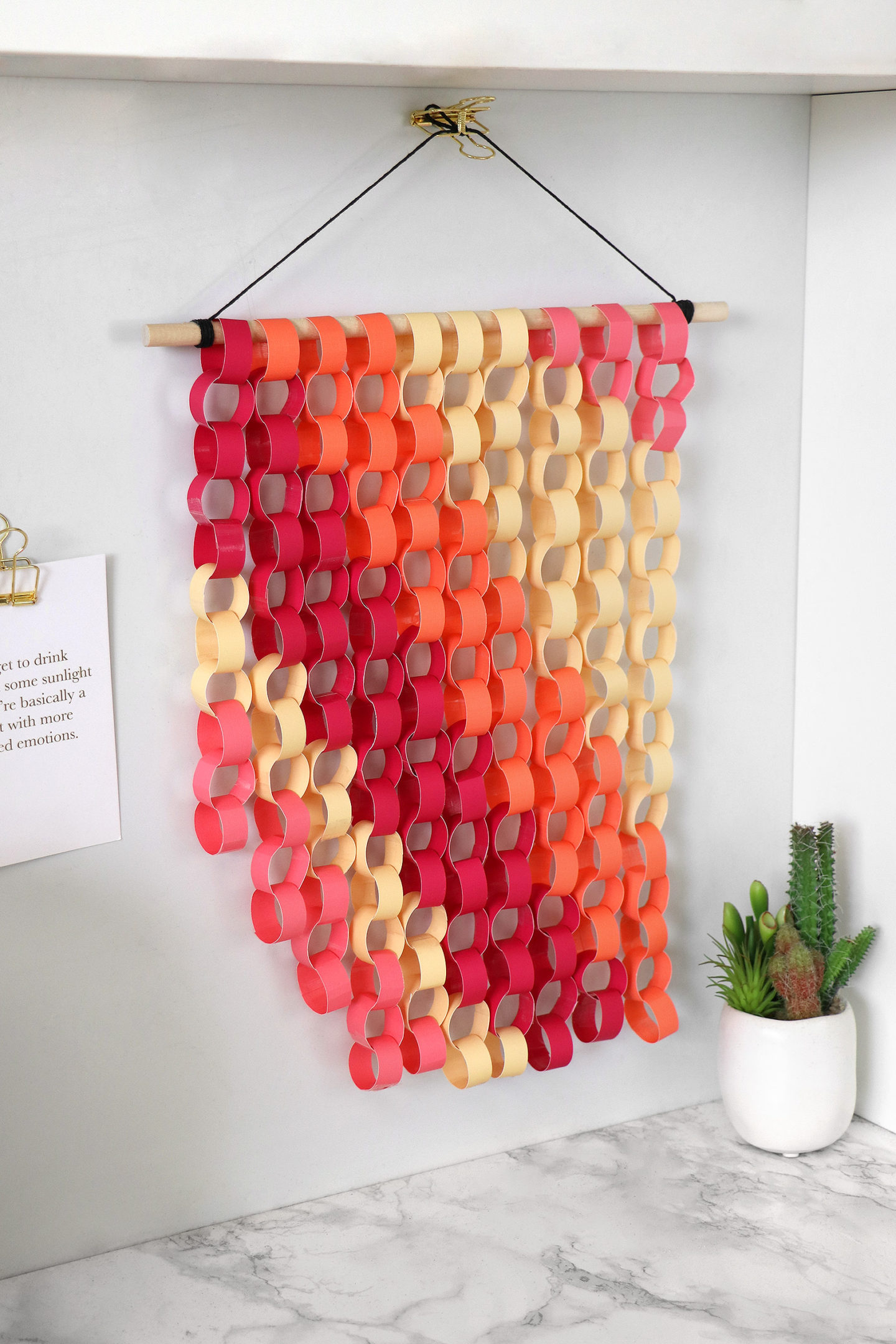 DIY Paper Chain Wall Art Karen Kavett DIY Paper Chain Wall Art Karen Kavett