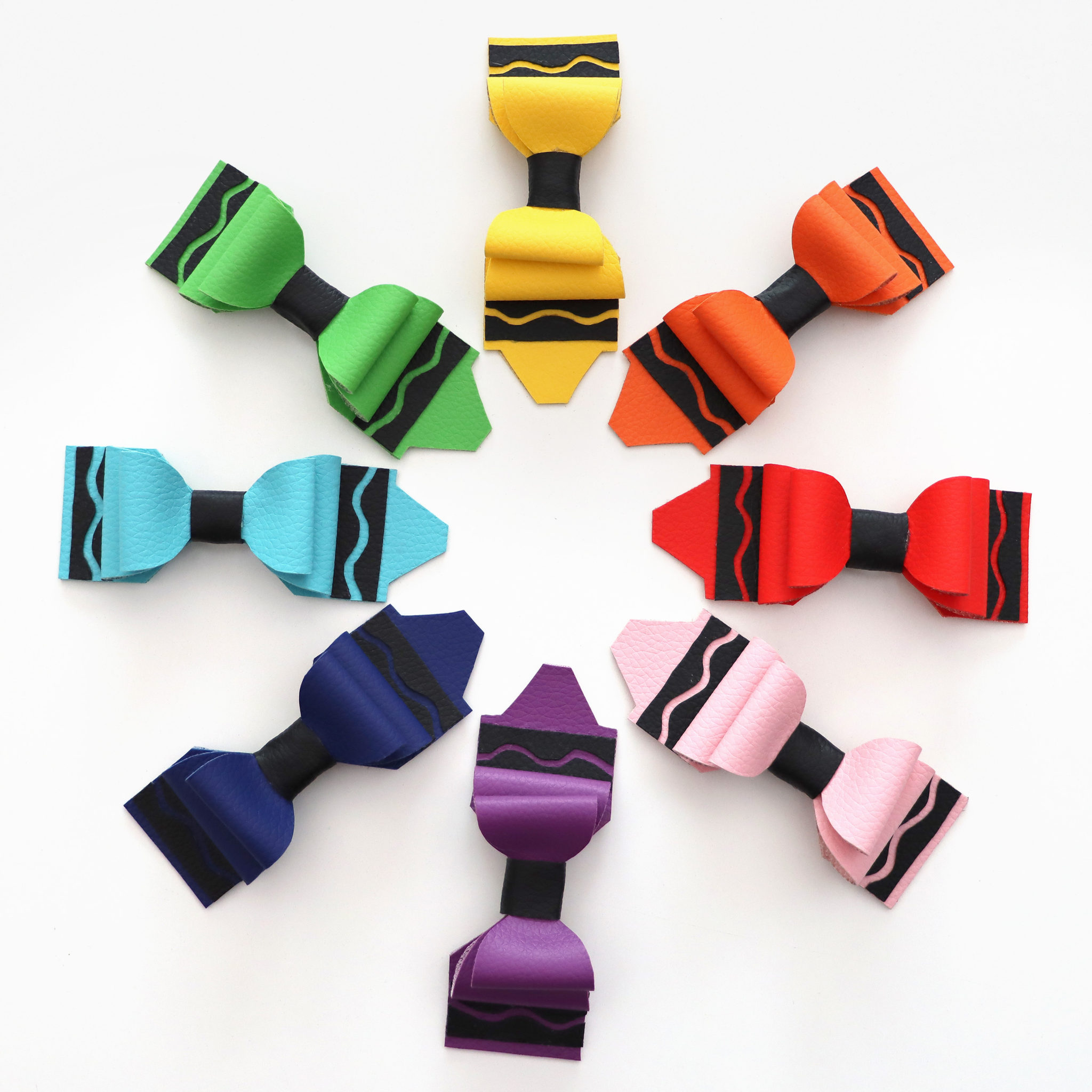 DIY Crayon Hair Bows - Karen Kavett
